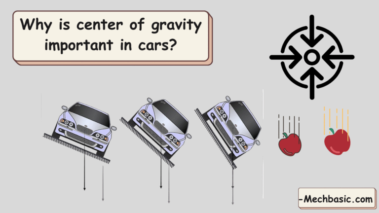 Why is center of gravity more important in cars?