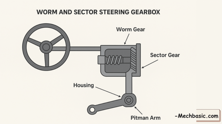 What is worm and sector steering gear box? » MechBasic.com