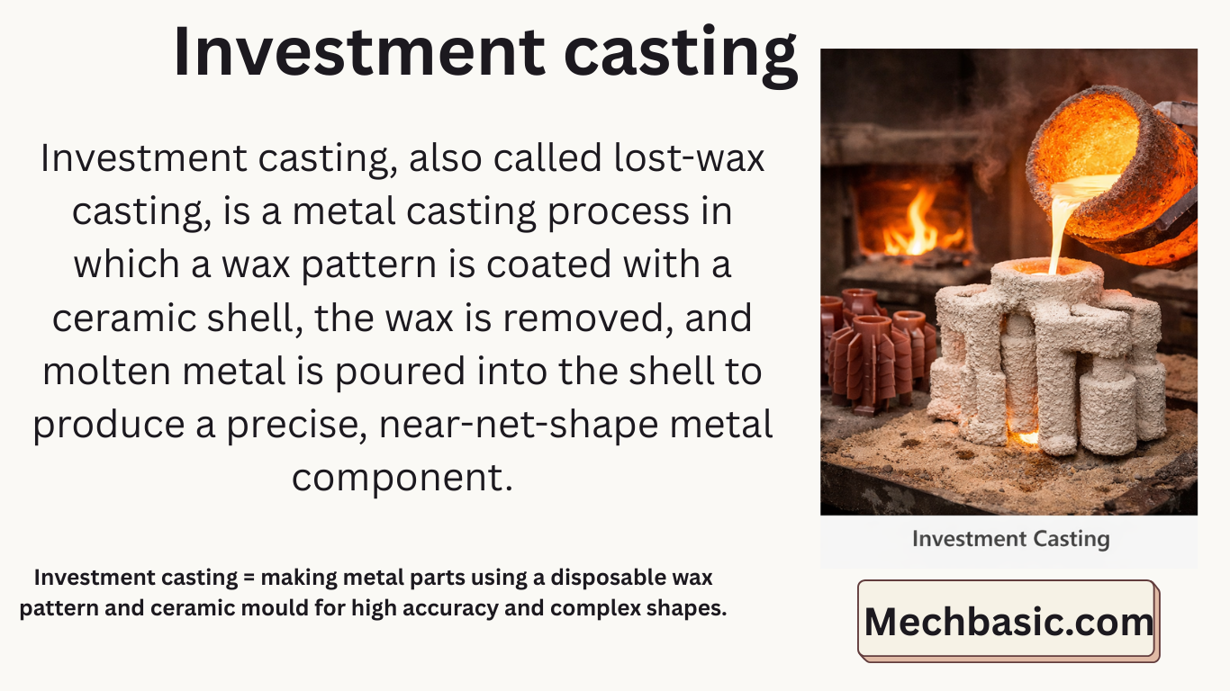What is meant by investment casting? » MechBasic.com