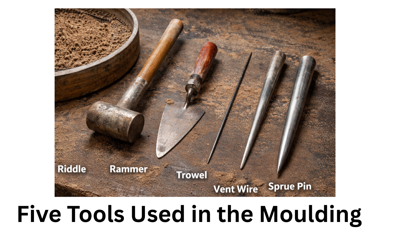 What are the five tools used in the moulding process?
