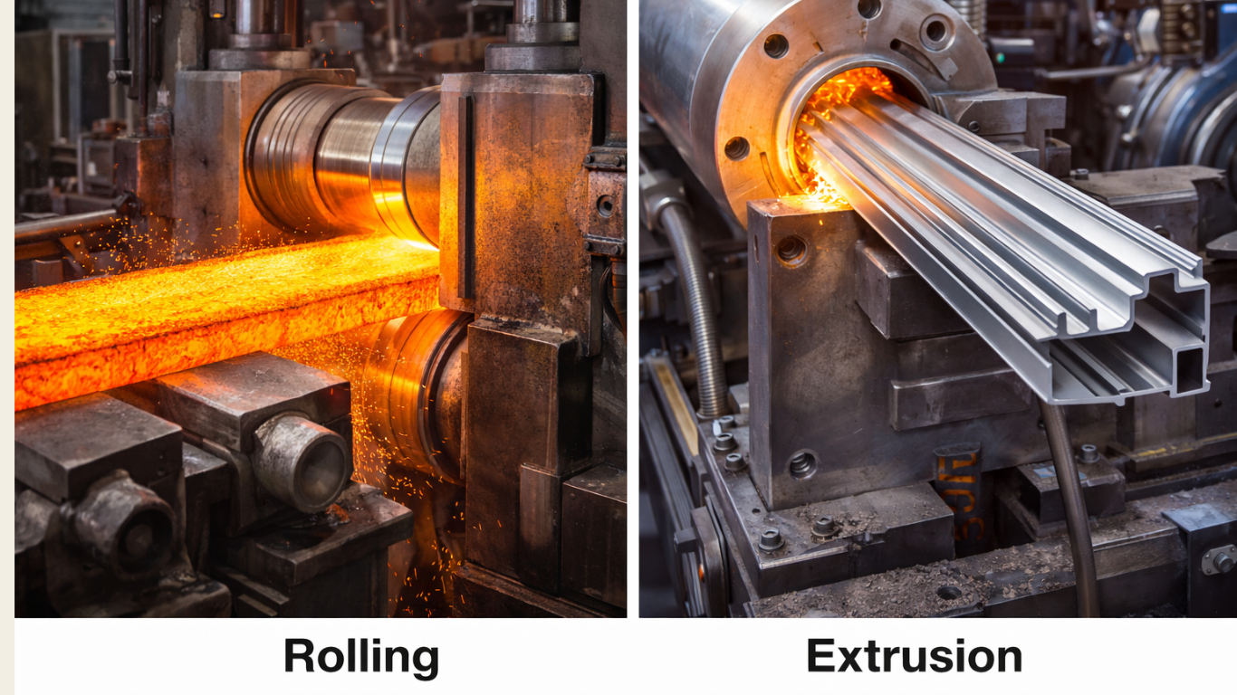 Rolling vs Forging vs Extrusion vs Drawing » MechBasic.com